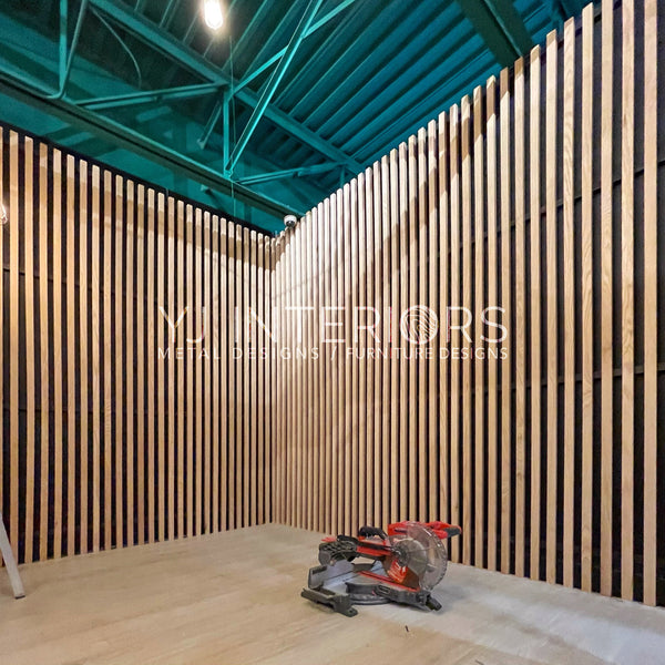 Custom feature wall / Wall slats | yjinteriors