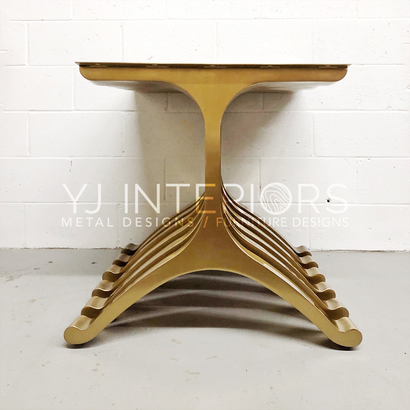 The Y Shape Wishbone Brushed Satin Brass Gold Finish | yjinteriors