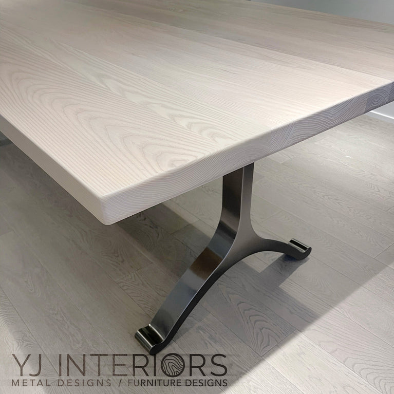 Cashmere White Ash Wishbone Table – yjinteriors